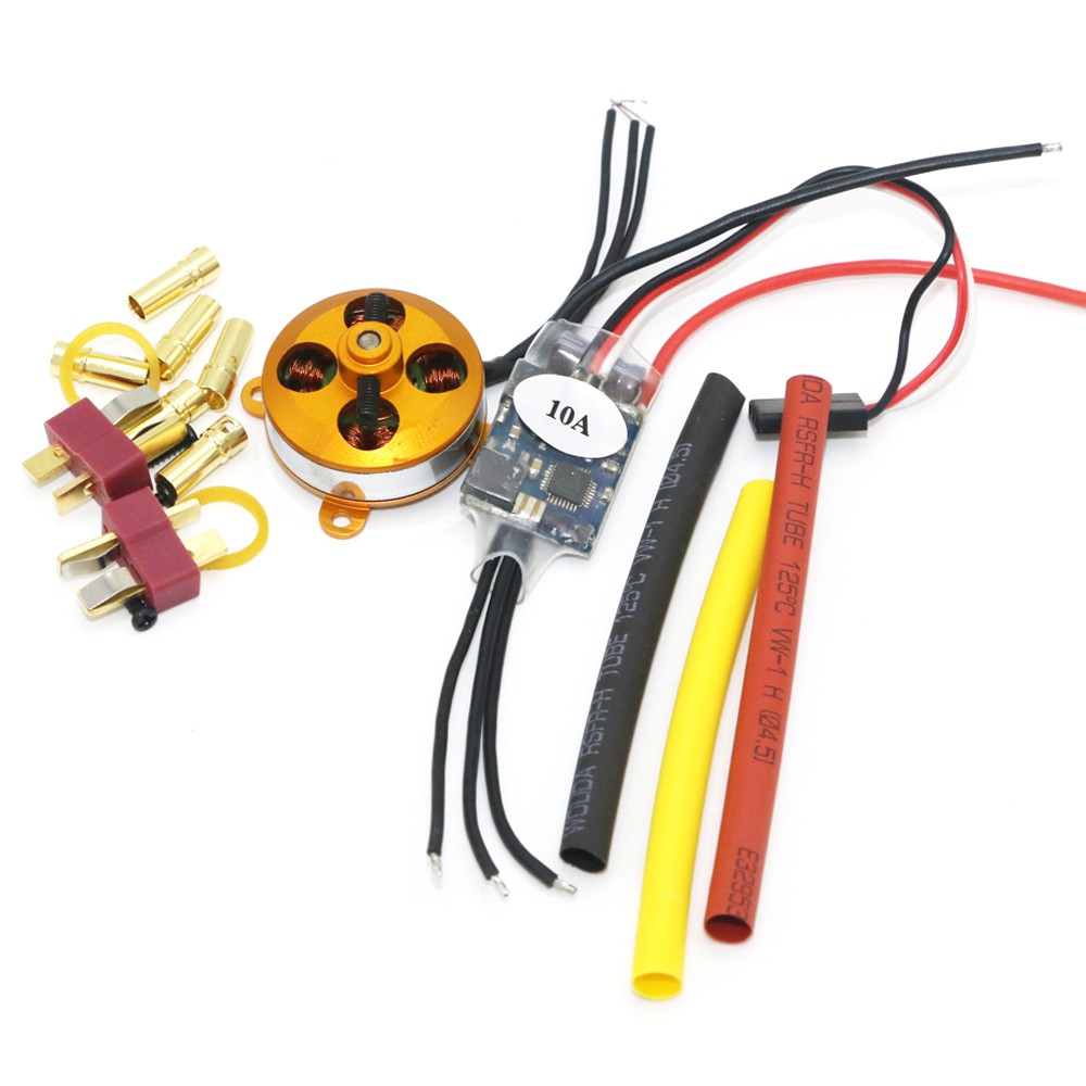 A2204 7.5A 1400KV 50W SP Micro Brushless Motor W/ Mount with 10A ESC ...