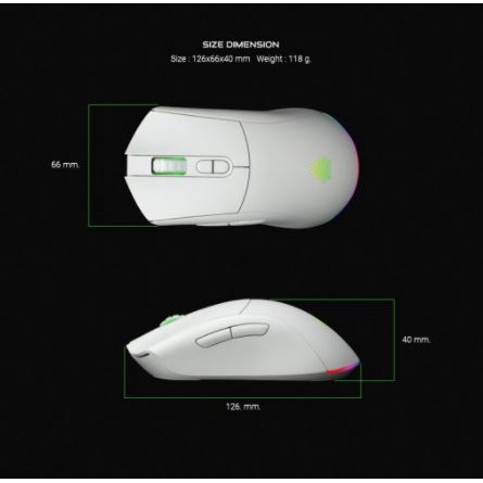 EGA TYPE M8 Wireless Gaming Mouse เมาส์เกมมิ่งไร้สาย ไฟ LED ...