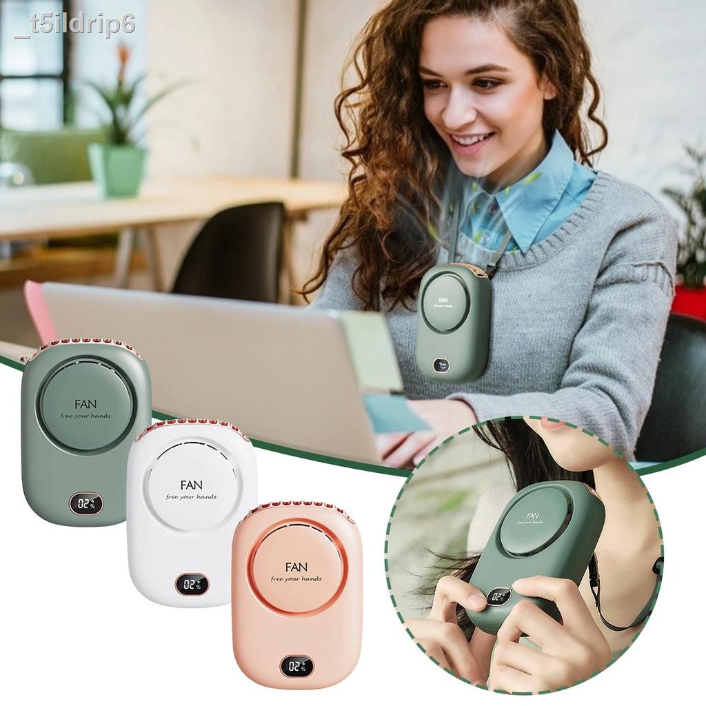Mini Portable Fan USB Rechargeable Neck Fan Handheld Desk Small Air ...