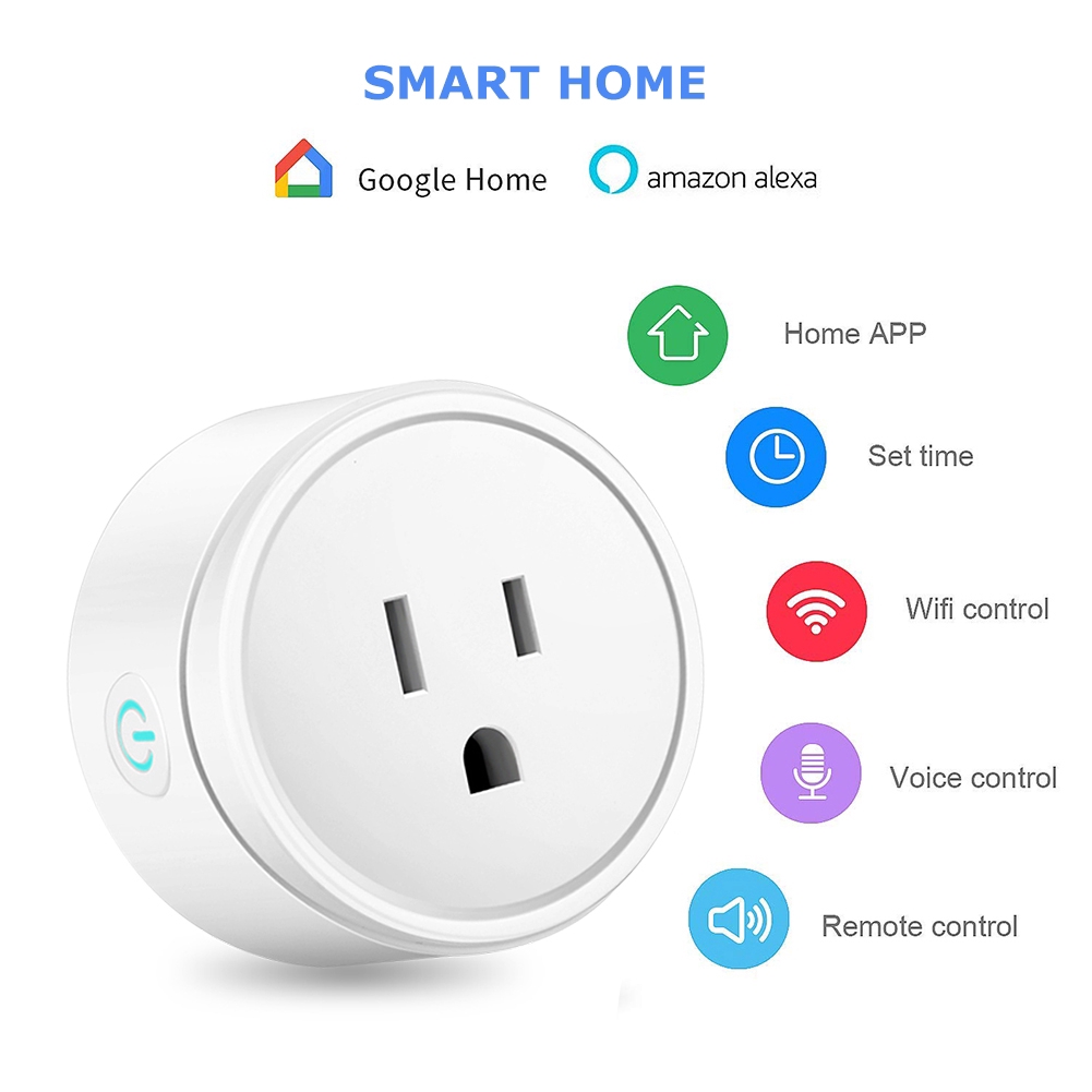 COD/พร้อมส่ง BSD15 Wireless Smart Home Power Socket APP Voice Remote ...