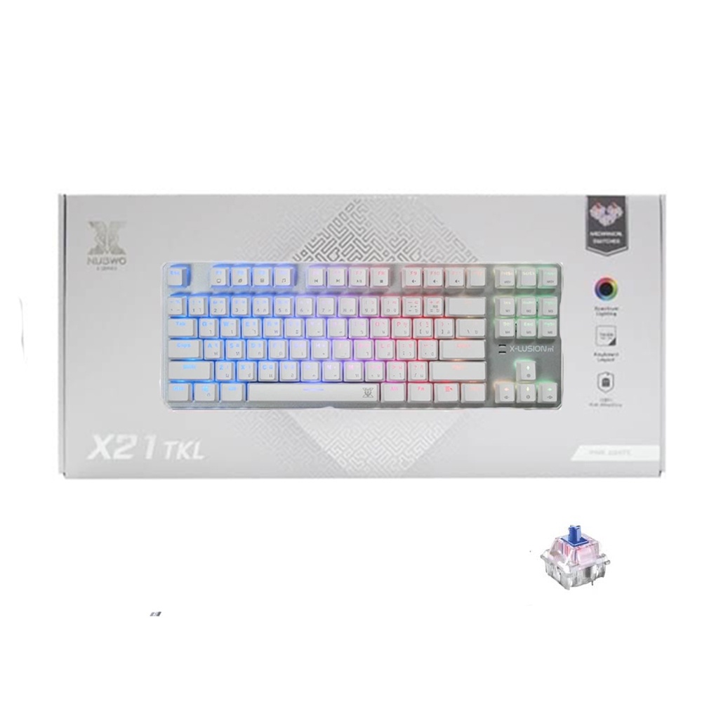 คีย์บอร์ดเกมมิ่ง Nubwo Gaming Keyboard X21 TKL Blue Switch by Banana IT ...