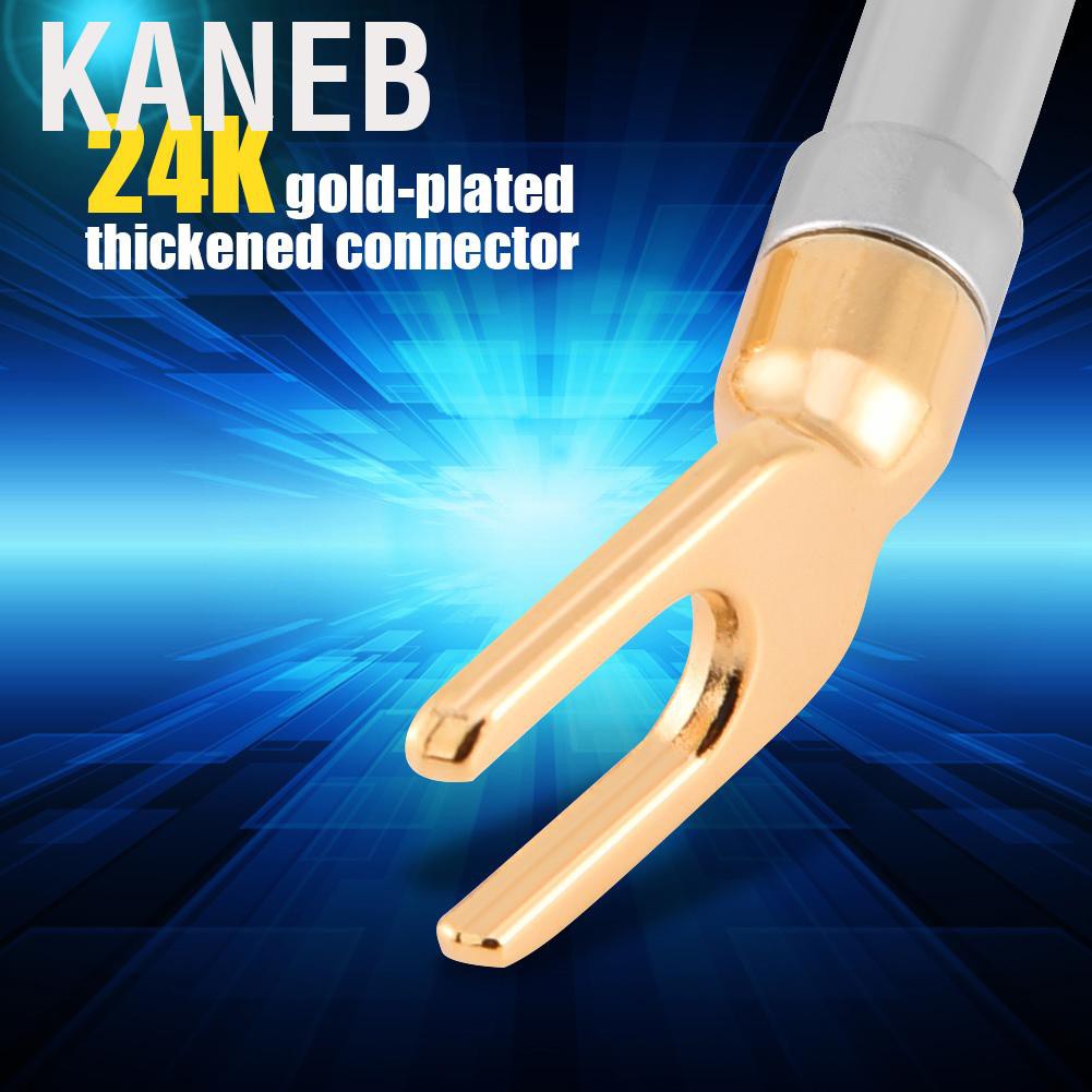 Kaneb 6 ชิ้น Gold Plated 4 มม. Banana U Fork Y Shovel ปลั๊กลําโพงรูปตัว ...