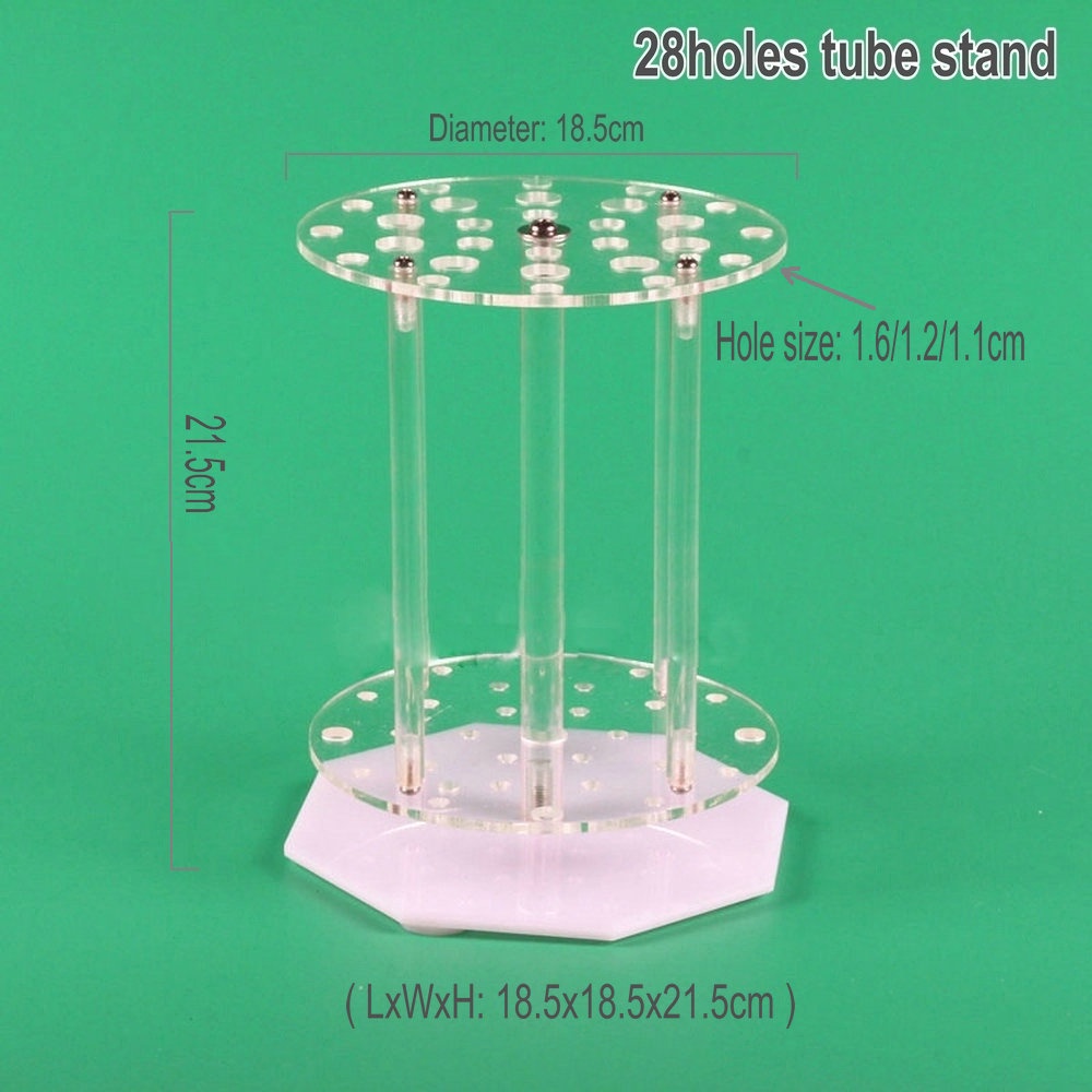 1pcs lab organic glass round 18283242holes tube rack Perspex pipette ...