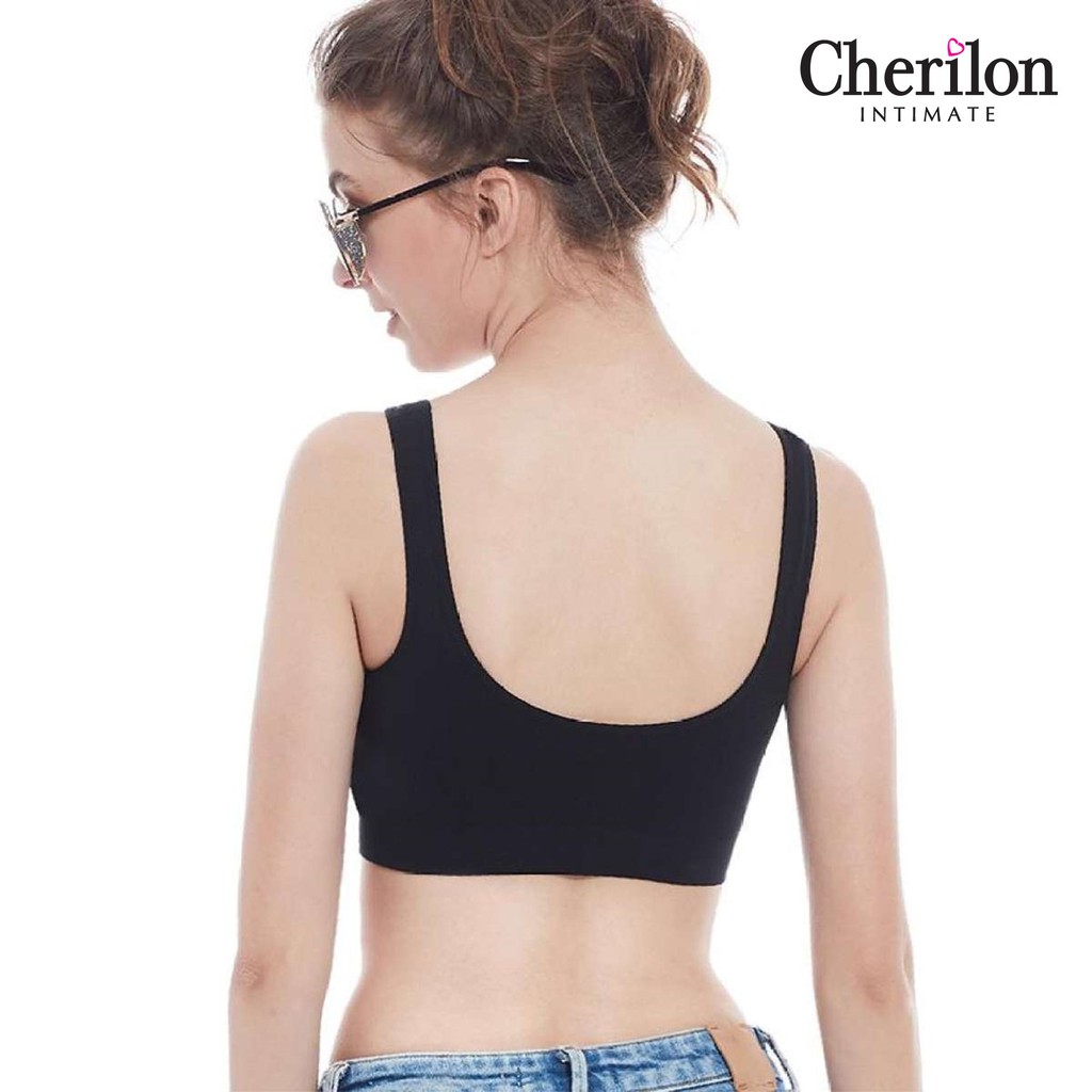[ สุดคุ้ม 4 ตัว ] Cherilon Sport Bra เชอรีล่อน สปอร์ตบรา นุ่ม กระชับ เก็บเนื้อใต้วงแขนและแผ่น ...