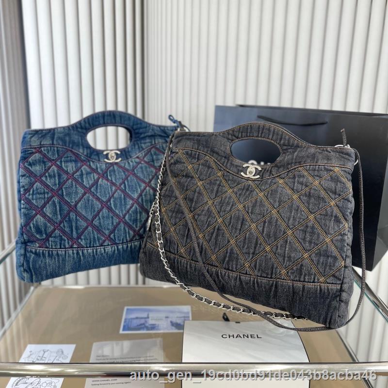 พร้อมกล่อง Chan-el Denim Tote 31bag Women s Handbag Fashion Casual One ...