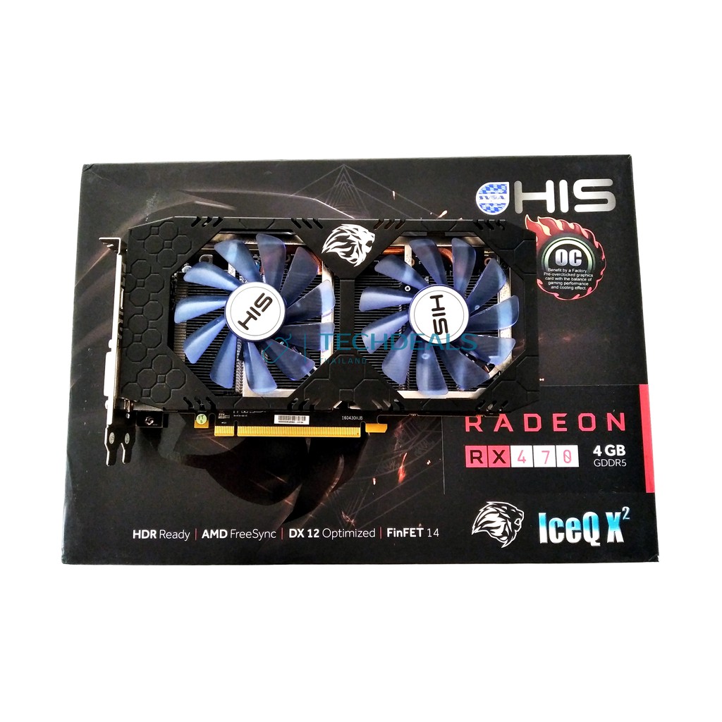 vga card กราฟฟิคการ์ด การ์ดจอ เอเอ็มดี AMD HIS RX 470 IceQ X² OC 4GB - thaitechdeals - ThaiPick