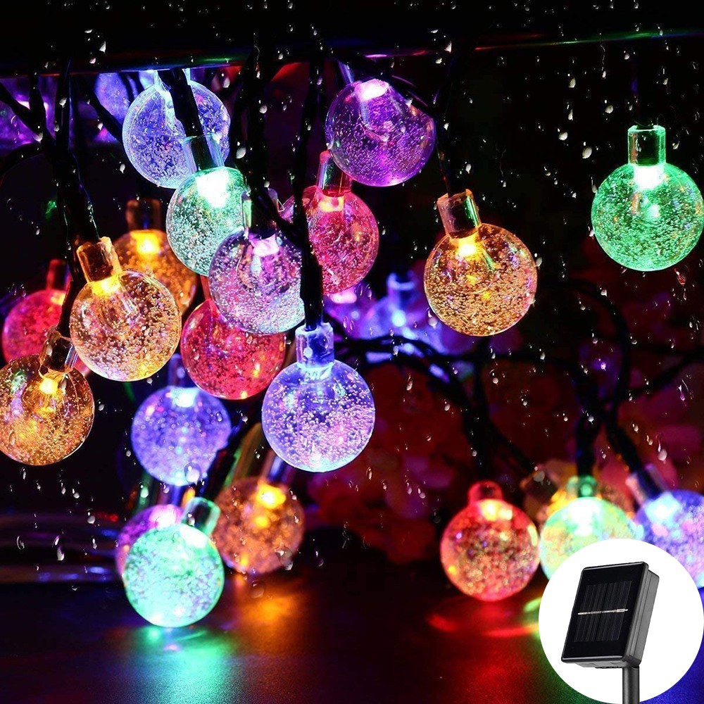 Led Crystal ball Solar Lamp Power String Waterproof Fairy Lights Solar ...