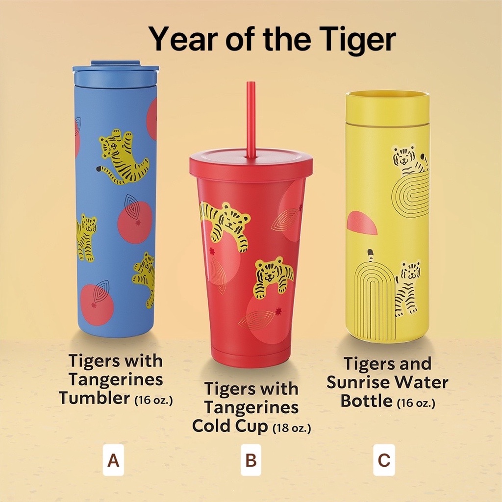 Starbucks Year of the Tiger collection 2022 สตาร์บัคส์ คอลเลคชั่นปีเสือ ...