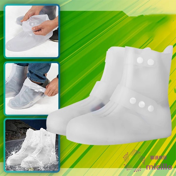 Waterproof Rain Shoe Cover Non-slip Thick PVC Transparent Rain Boot ...