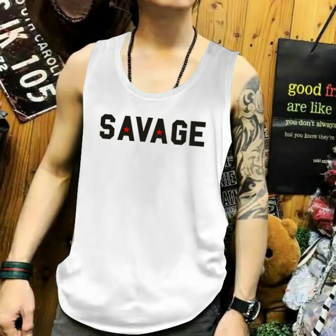 ห่านคู่ เสื้อยืดคอกลม เสื้อกล้าม ของแท้ สีขาว - octobie_shop - ThaiPick