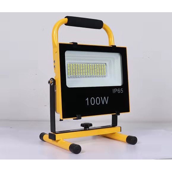 LED SPORT LIGHT 100W BAT สปอร์ตไลท์ แบบมีแบตเตอรี่ในตัว พกพาสะดวก สว่าง ...