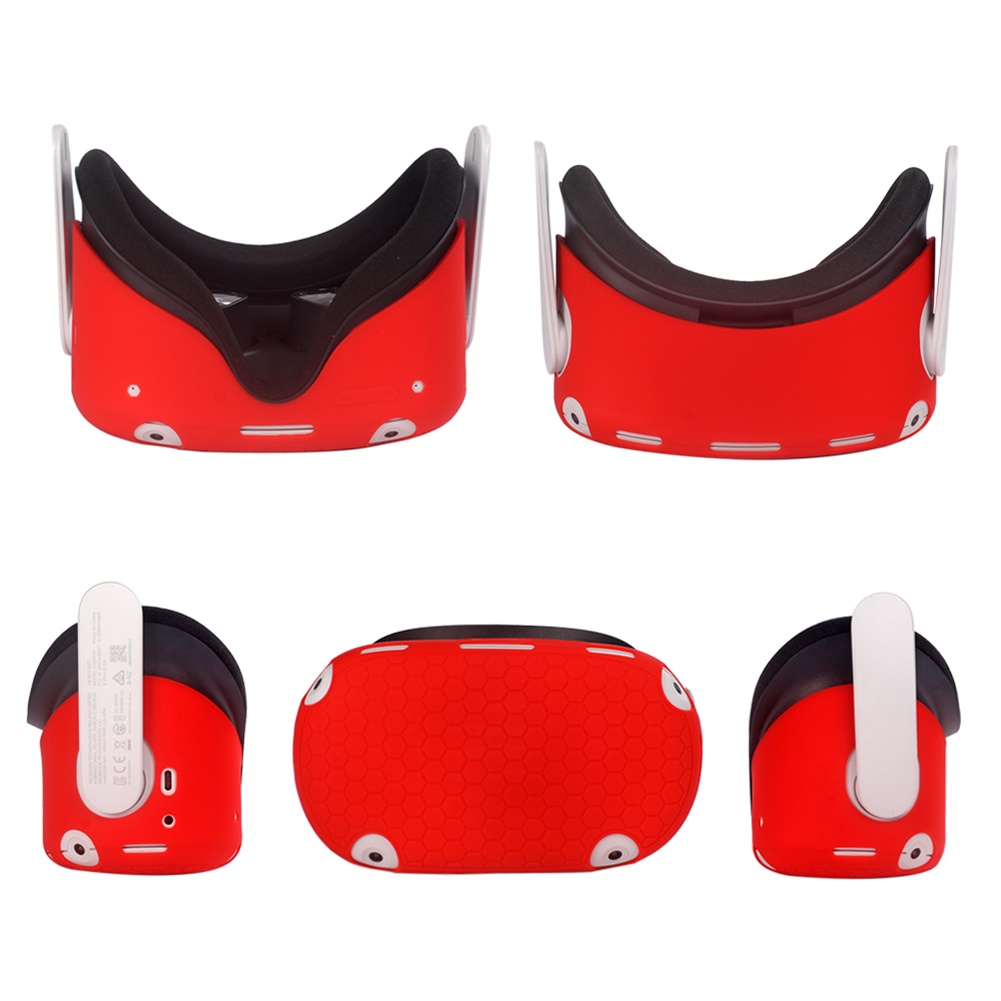vr แว่นตา：Silicone VR Helmet rotective Front Cover For Oculus Quest 2 ...