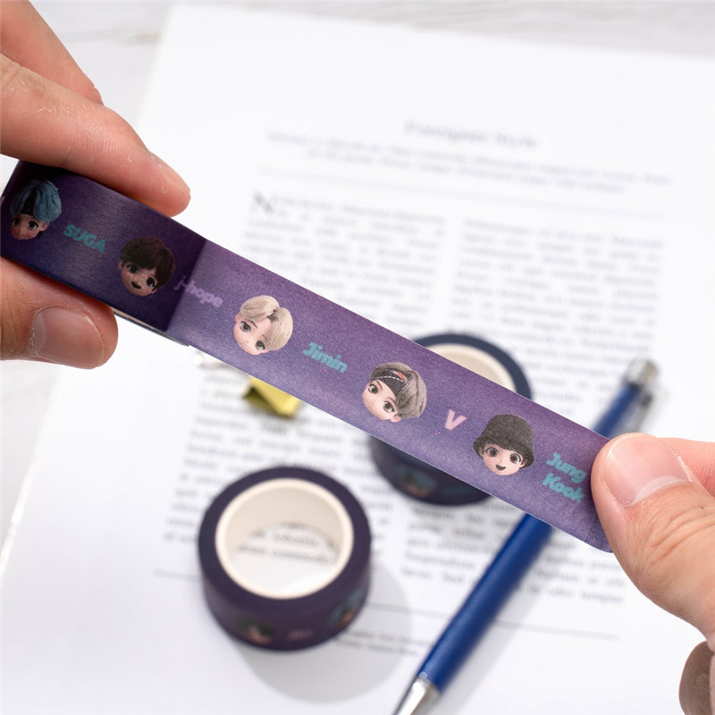 KPOP BTS BT21 Masking Washi Tape DIY Adhesive Tapes Stickers qlBg ...