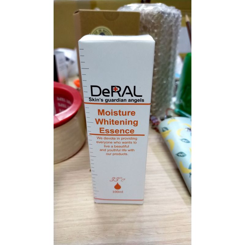 ได้4ขวด!! DERAL มอยส์เจอร์ไวท์เทนนิ่ง เอสเซ้นส์ (วิตามินซี 33℃) เซรั่ม ...