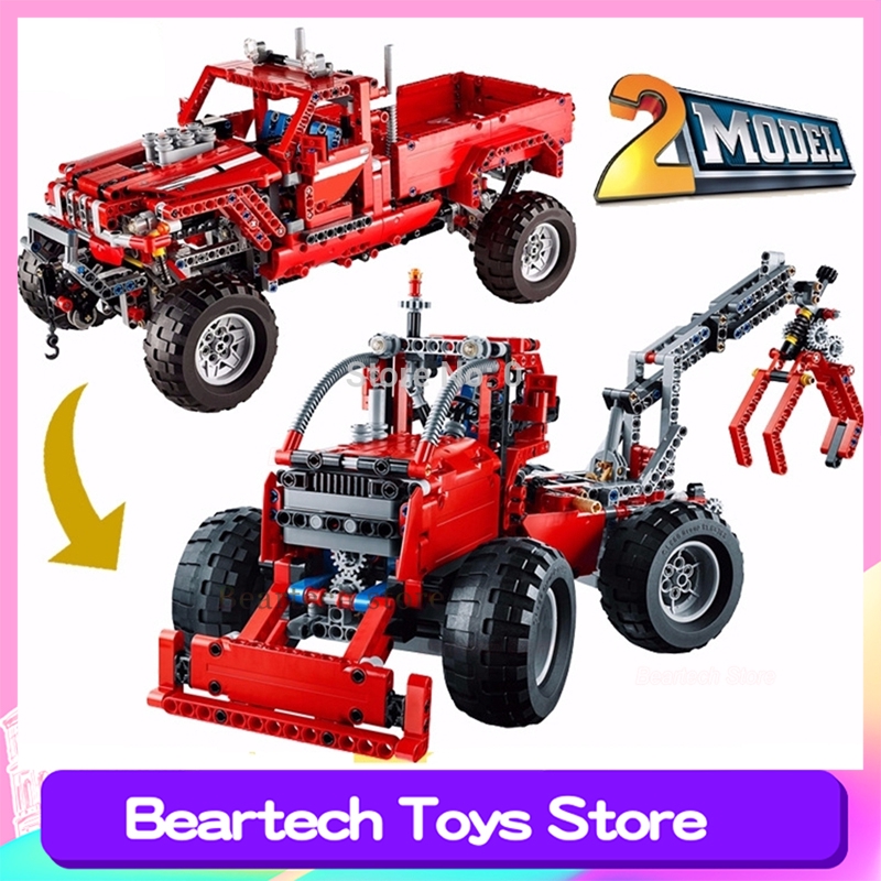 City Engineering Bulldozer Crane Technic Car Compatible with Lego Truck ...