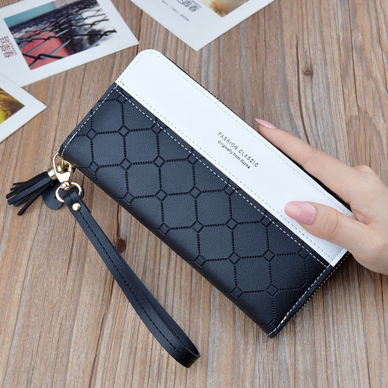 Double Zipper Wallet Ladies Clutch Long Mom Double Wallet Large ...