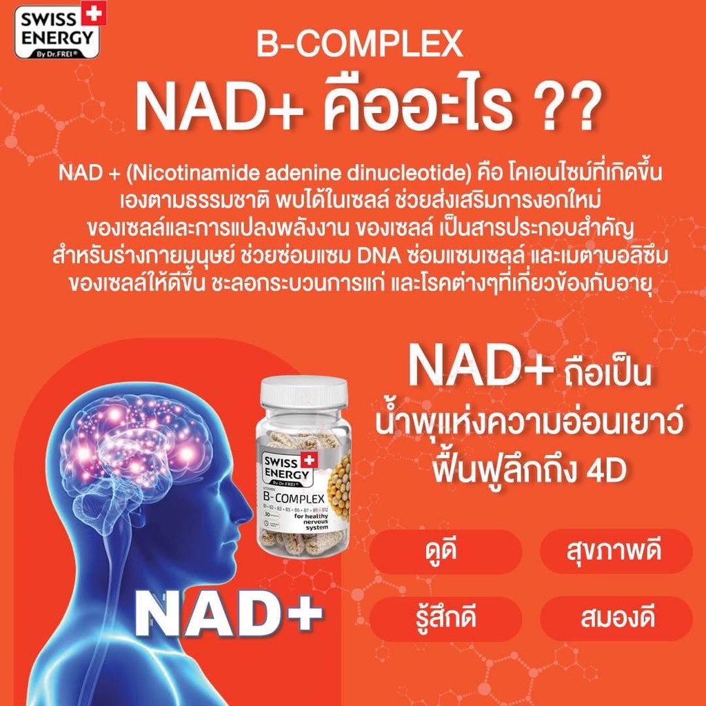 Swiss Energy B complex Sustained Release Capsule 3 กล่อง วิตามินบีรวม ...
