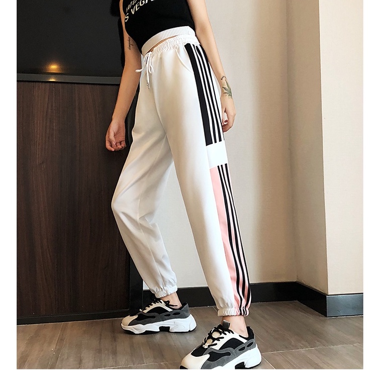 ES2020 กางเกงวอร์มแฟชั่นผู้หญิง ผ้าบางเบาสบาย คอตตอน - es.shop28 - ThaiPick