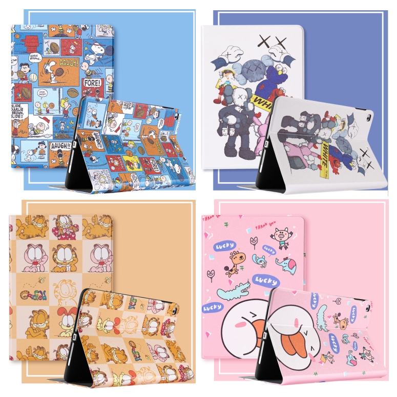 Cartoon snoopy cat rabbit duck ipad mini 6 air 4 10.9 10.2 7th 8th 9th ...