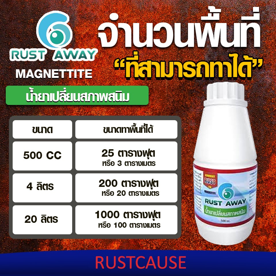 น้ำยาเปลี่ยนสภาพสนิม Rust Converter น้ำยาแปรสภาพสนิม Rust Away หยุดสนิม ...