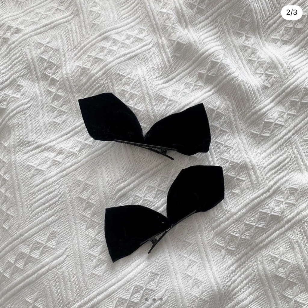 Jisoo bow velvet โบว์กำมะหยี่ 2 ข้าง - kindarare.official - ThaiPick
