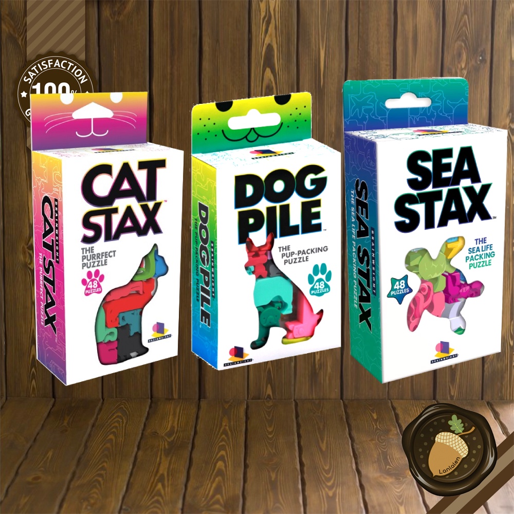Cat Stax Dog Pile Sea Stax บอร์ดเกม คู่มือภาษาอังกฤษ (Boardgame บอร์ด ...