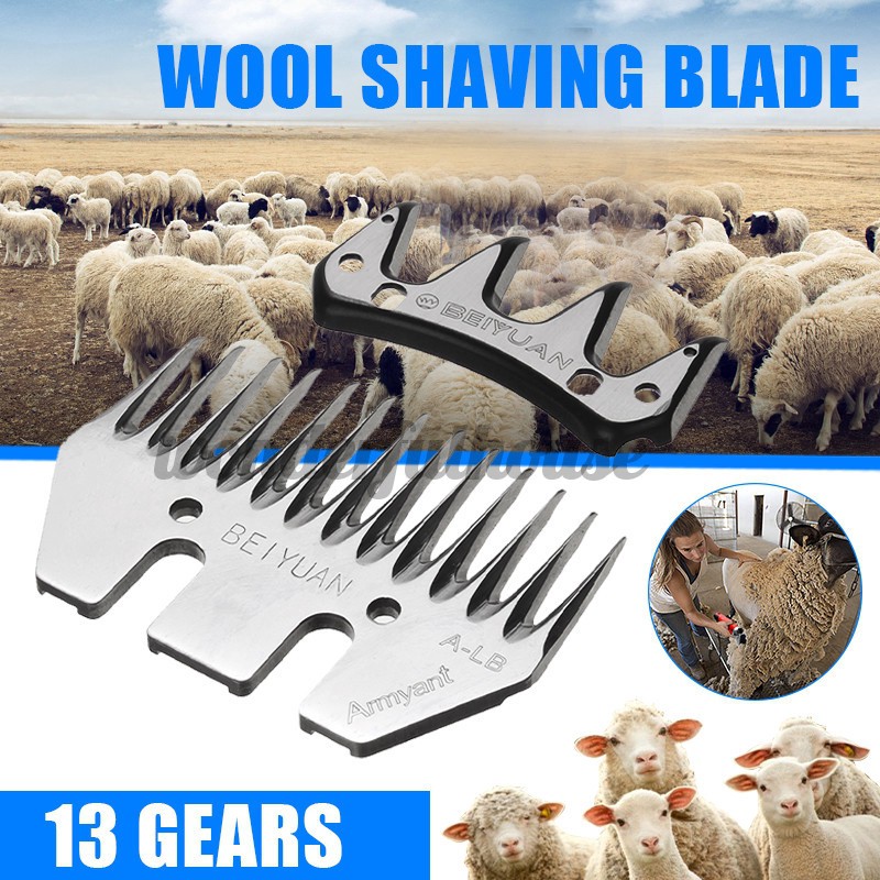 T1T Stainless Sheep Shears Blades Straight 13 Teeth Electric Wool Comb ...