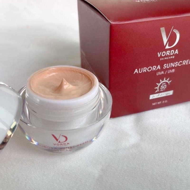 Vorda skincare ซื้อ1แถม1 ครีมันแดด ครีมกันแดดหน้า ออร่า หน้าใส SPF50 (Aurora Sunscreen) - ary ...