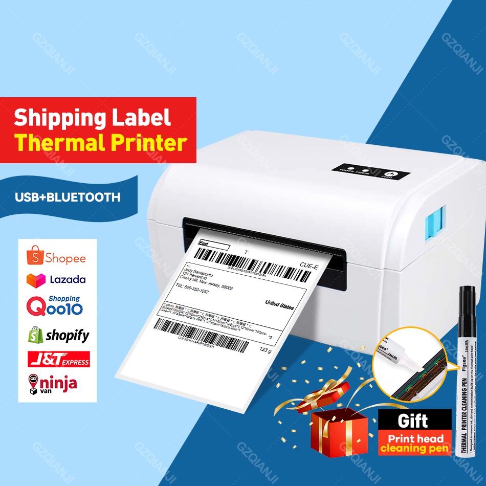 Bluetooth A6 Shopee Thermal Printer USB AWB Air Waybill Barcode Note 4 ...