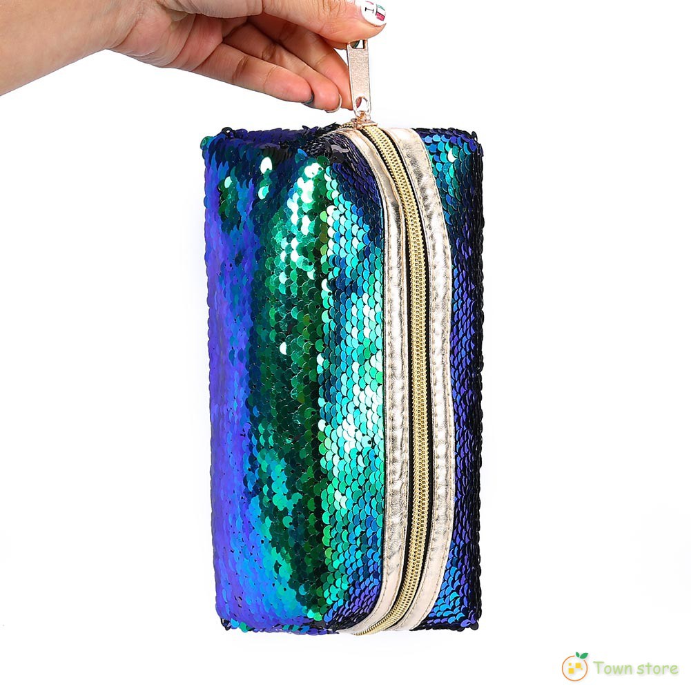 ♡♥♡ Women Sequins Glitter Makeup Case Travel Organizer Cosmetic Bags ...