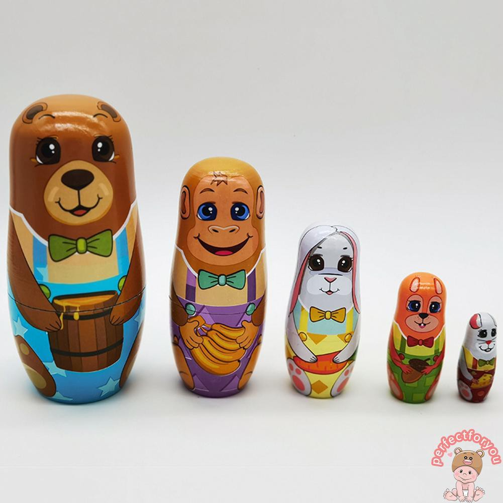 (perfectforyou ) 5 Layer Matryoshka Hand Painted Russian Nesting Doll ...