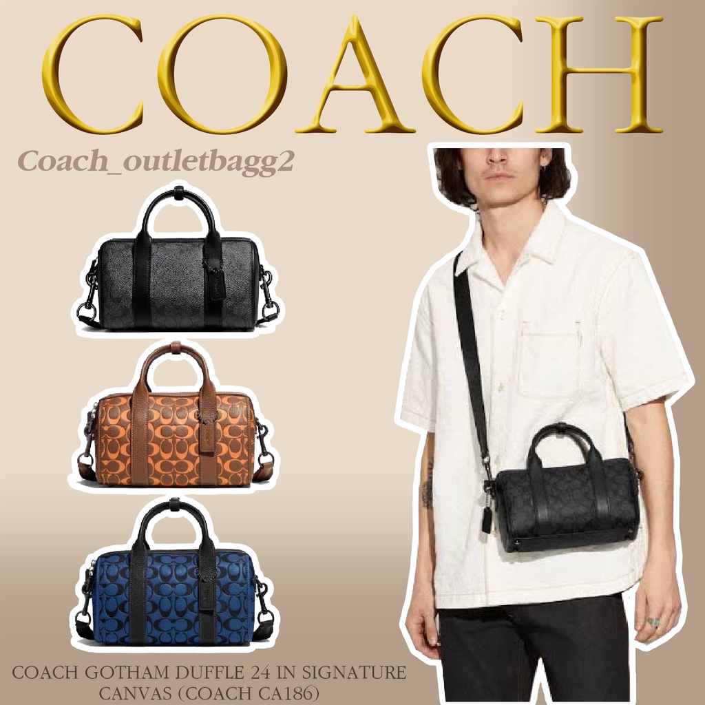 ของแท้ COACH GOTHAM DUFFLE 24 IN SIGNATURE CANVAS (COACH CA186) - coach_outletbagg2 - ThaiPick