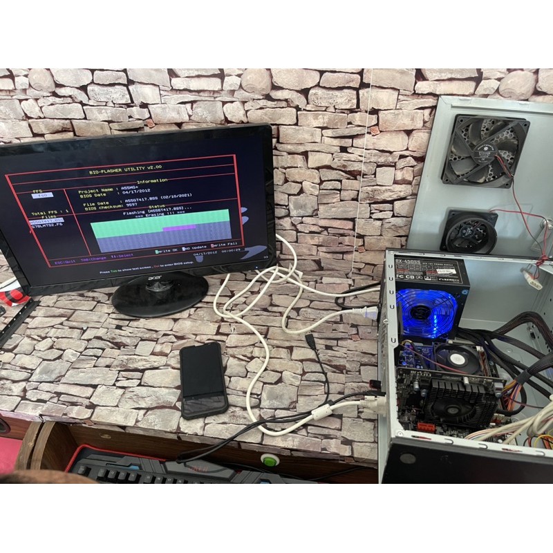 ชุดcpu4หัว + mb Cpu amd x4 651 4c/4t 3.0 ghz Mb fm1 biostar a55mg+ มีฝา ...