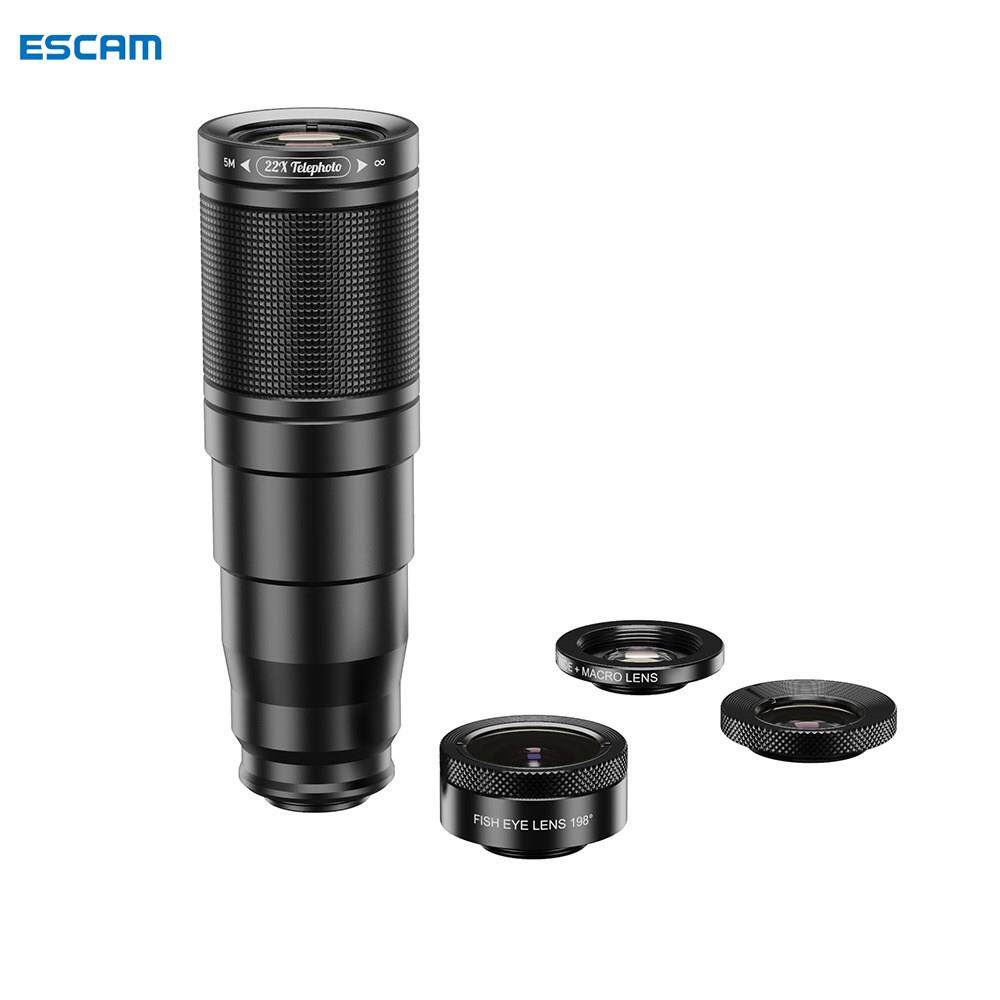 ESCAM APEXEL เลนส์มือถือ macro กล้องซูมมือถือ เลนส์Telephoto 22X เลนส์ ...