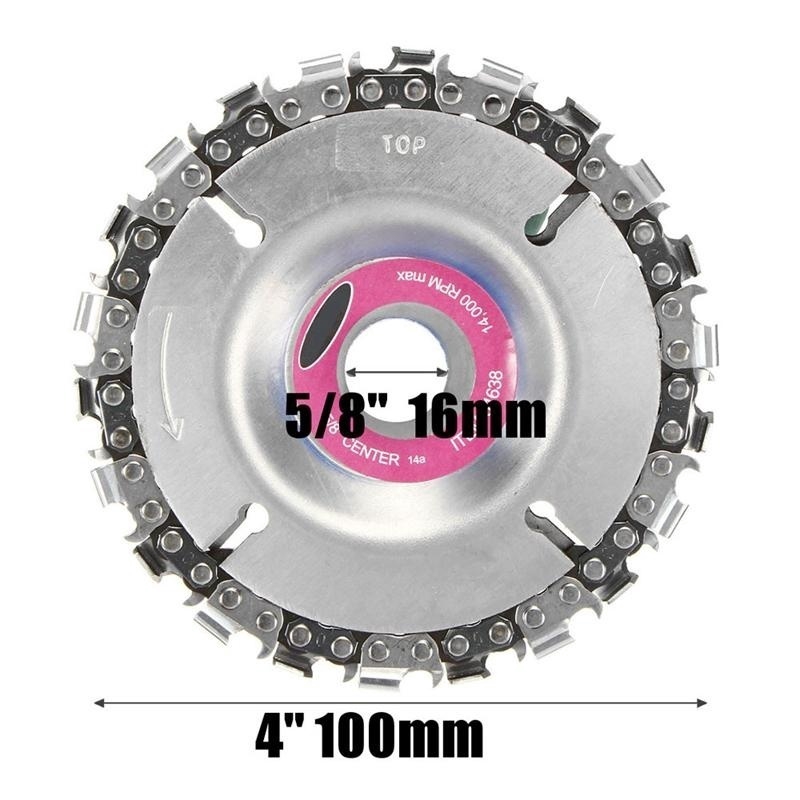 4 Inch Grinder Disc and Chain 22 Tooth Fine Cut Chain Set For Angle ...
