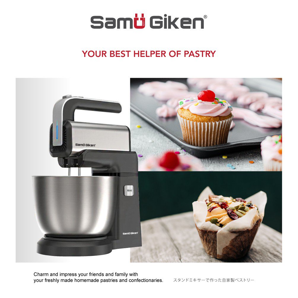 Samu Giken 2 in 1 Multi Pro Tatsumaki Stand MixerHand Mixer SM300SV ...