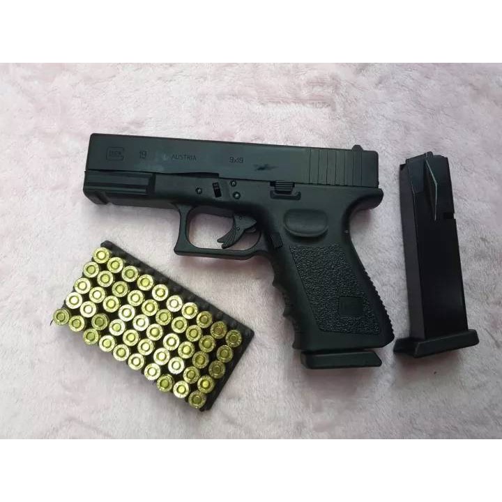 KUZEY G19 แบงค์กัน GLOCK 19 ดำ ได้ 2 Magazine แถมฟรี ลูก 1 กล่อง 50 นัด ...