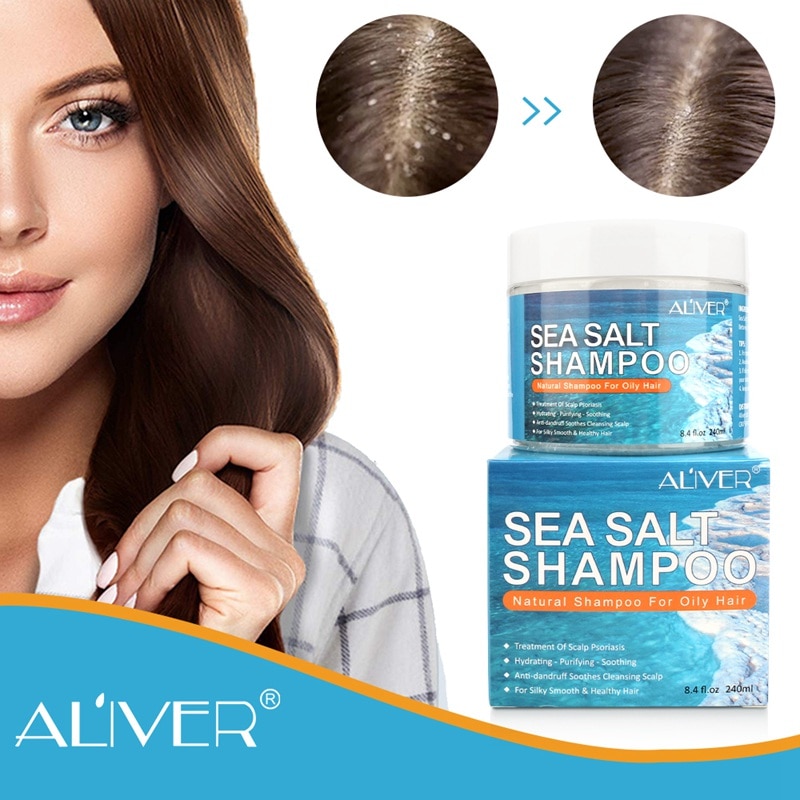 Anti-Dandruff Sea Salt Shampoo Control Oil Relieve Itching Anti-Mite ...