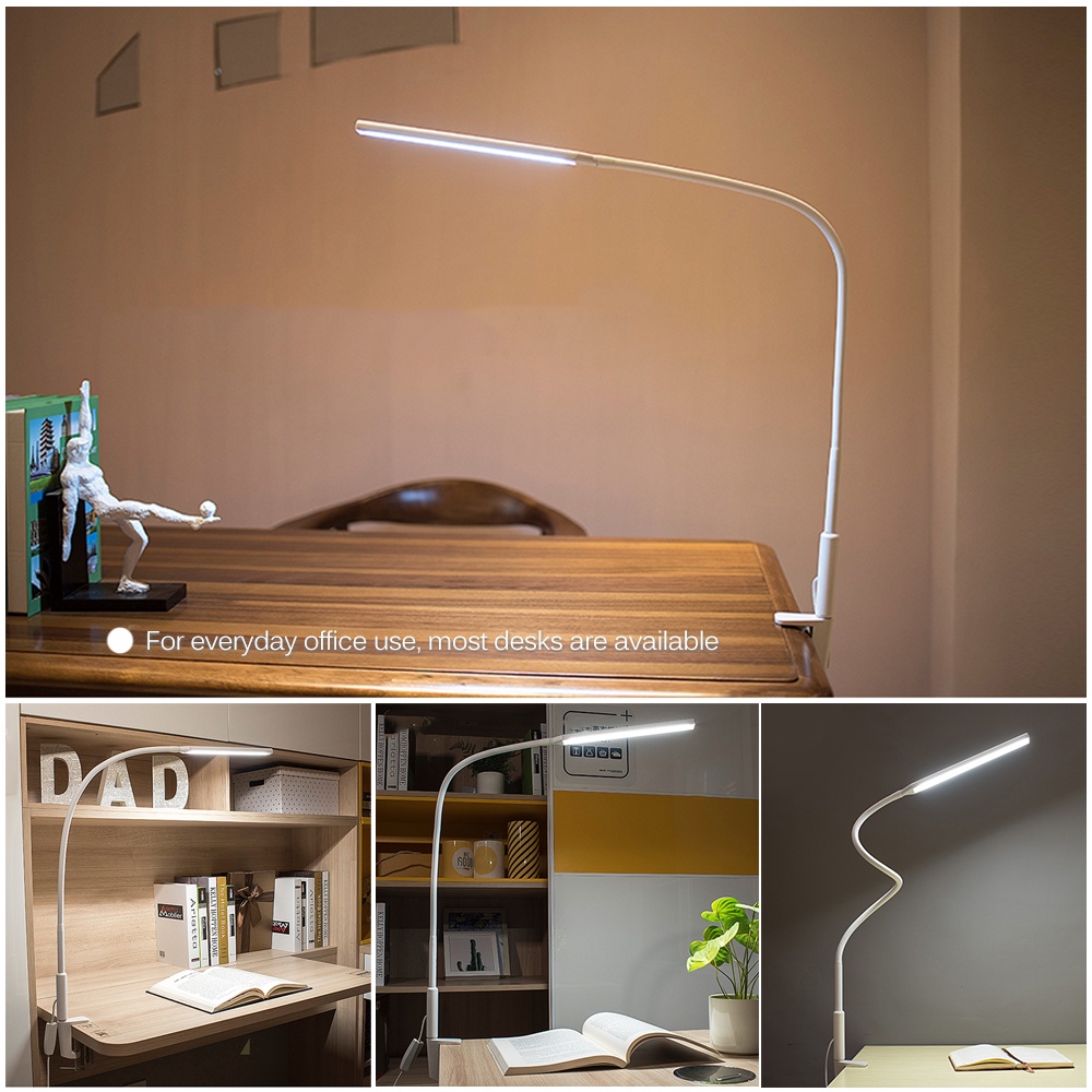 โคมไฟตั้งโต๊ะ10W LED Cli Long Arm Desk Light Flexible Eyerotected Lam ...