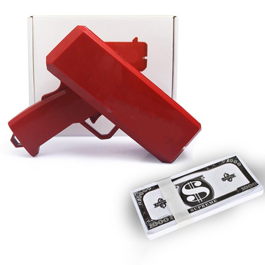 ⚡Cash Cannon Spray Money Gun Rain Money Toy Spit Banknotes Gun ...