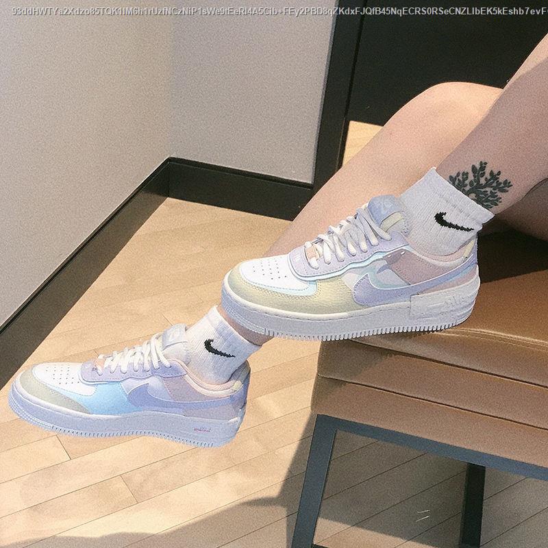 Nike Air Force 1 Shadow AF1 White Blue Powder Ice Cream Cream รองเท้า ...