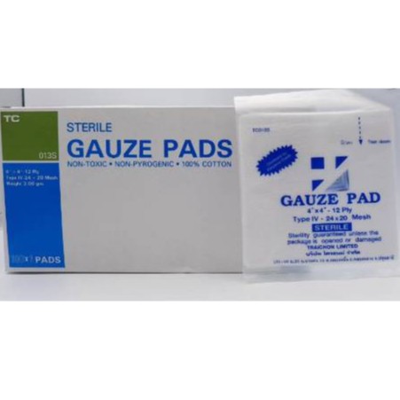 Gauze pad ขนาด2x2 นิ้ว 3x3 นิ้ว 4x4 นิ้วผ้าก๊อซแบบปลอดเชื้อ sterile แยก ...