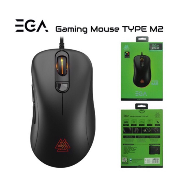 EGA TYPE-M2 Gaming Mouse เกมมิ่งเมาส์ มี 2สี (Black/White) | Shopee ...