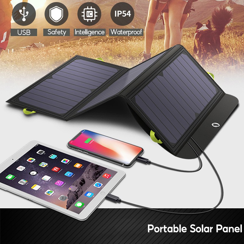 Foldable Solar Power Bank 20000mAh Dual USB Waterproof powerbank ...
