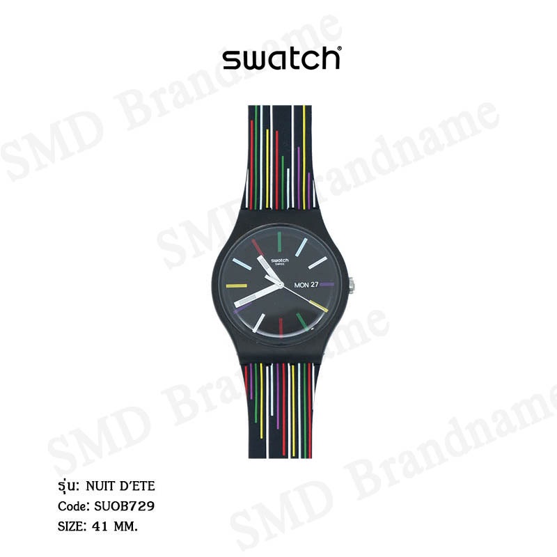 SWATCH นาฬิกาข้อมือ รุ่น NUIT DETE Code SUOB729 - smdbrandname - ThaiPick
