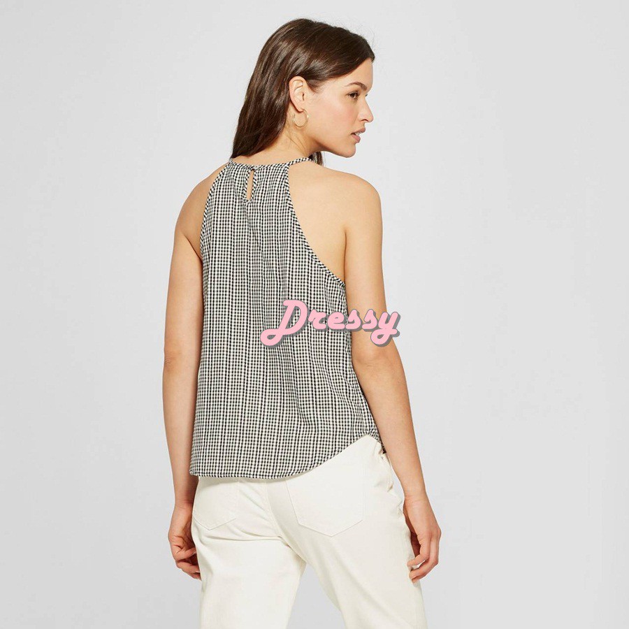 universal thread Check Button Back Tank - minkdressy - ThaiPick