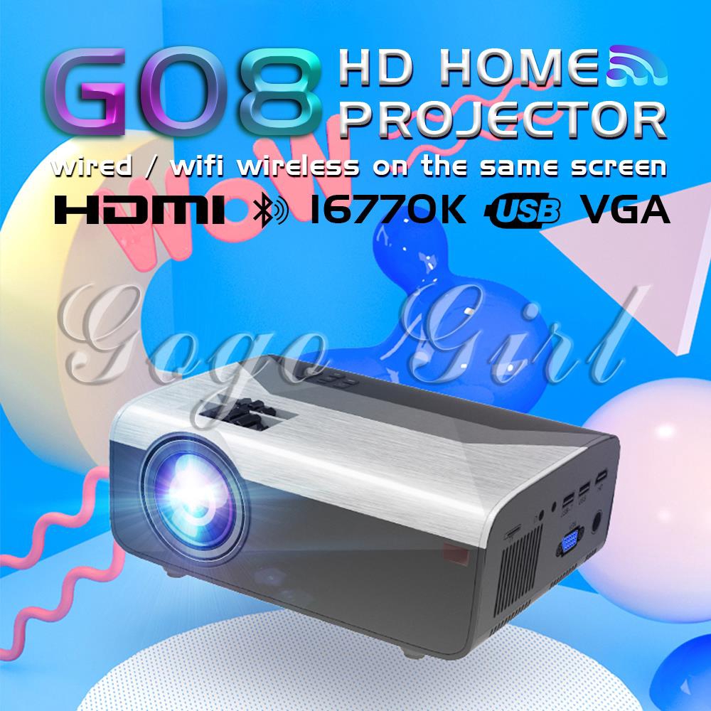 Gogo Home Theater Projector HDMI/AV/USB/TF/VGA Multimedia Projector ...