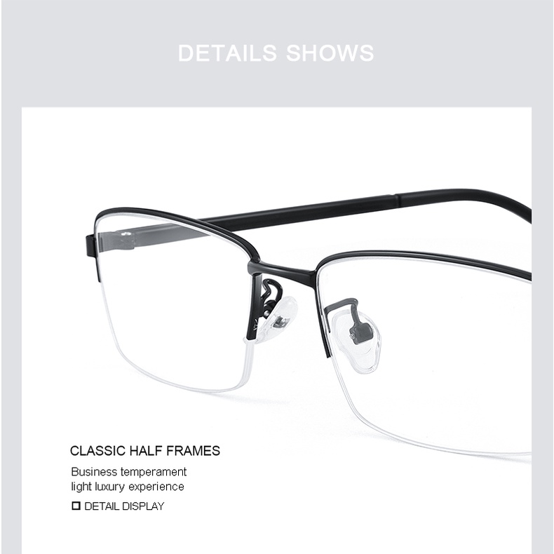 BMERRYS DESIGN Men Titanium Alloy Glasses Frame TR90 Legs Myopia ...