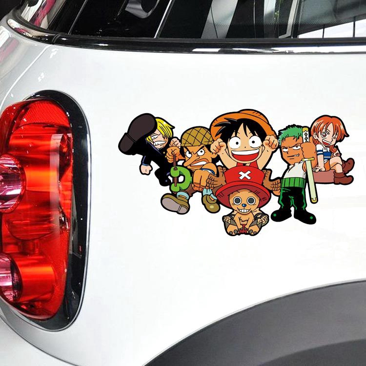 One Piece Luffy Zoro Car Sticker Decals Waterproof Funny Window Door ...