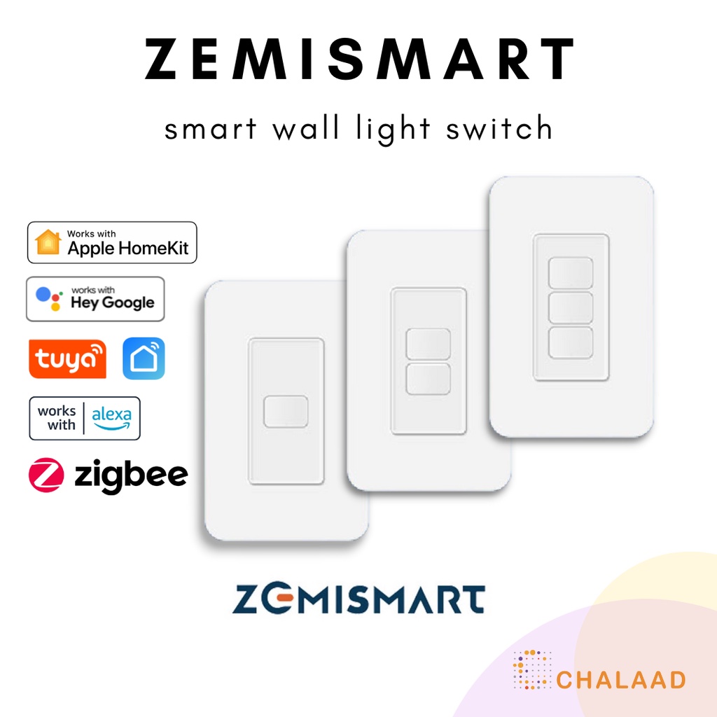 Zemismart Zigbee Smart Wall Light Switch ชุดสวิตช์ไฟอัจฉริยะ สั่งผ่านแ ...